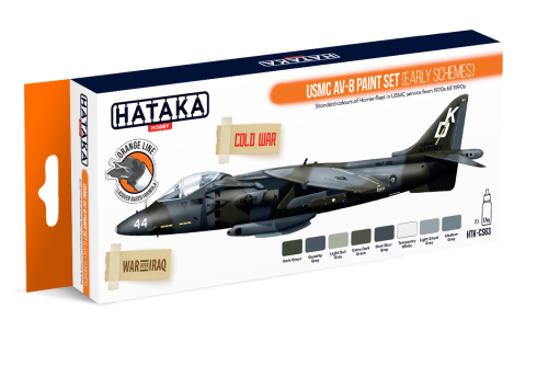 HTK-CS63 USMC AV-8 paint set (early schemes) - Harrier colours - Hataka ...